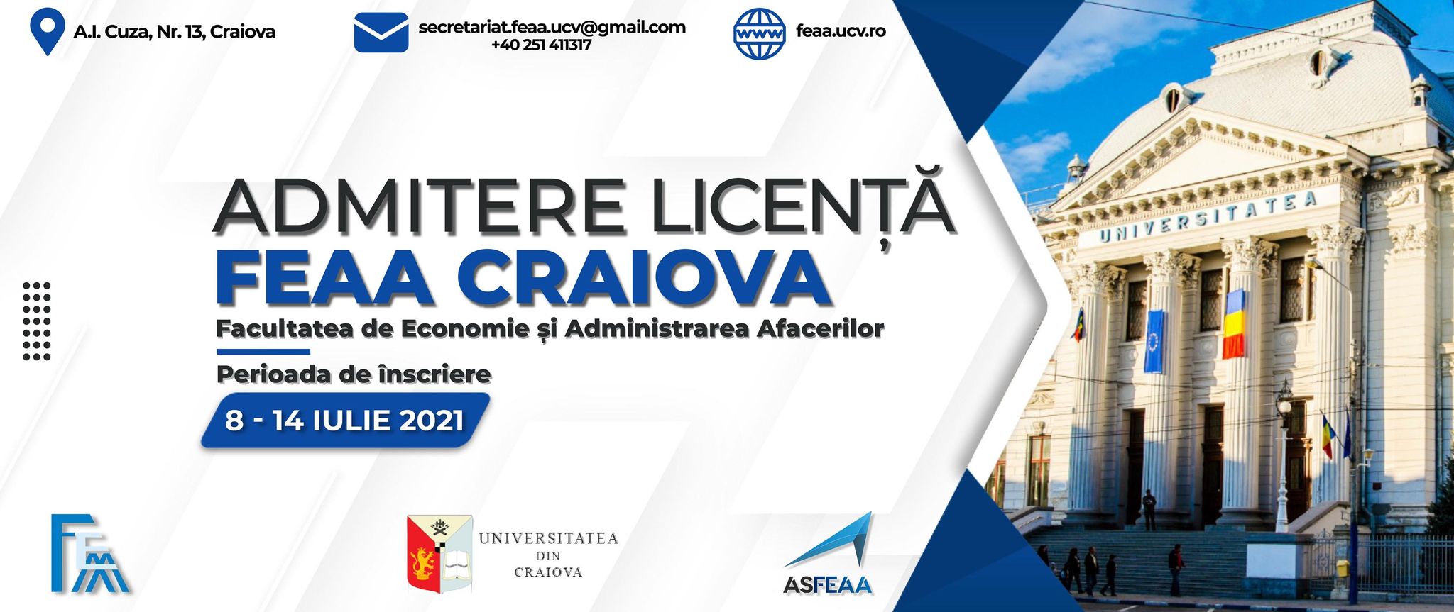 Admitere la Facultatea de Economie şi Administrarea Afacerilor, din ...